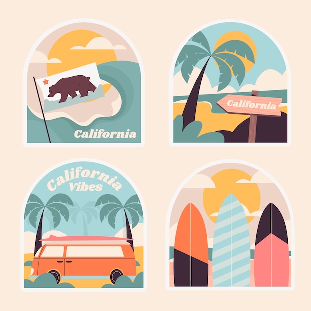 Vibrant California-Inspired Illustrations Featuring Iconic Scenes ...