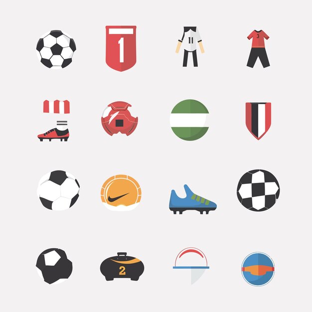 Vibrant Collection of Iconic Soccer Symbols and Gear | Jiffy Designs