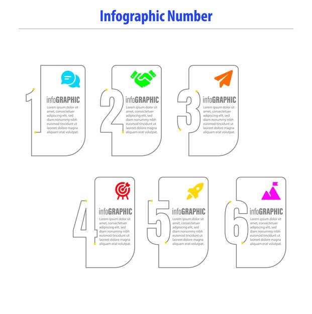 Vibrant Infographic Numerals with Colorful Graphic Elements | Jiffy Designs