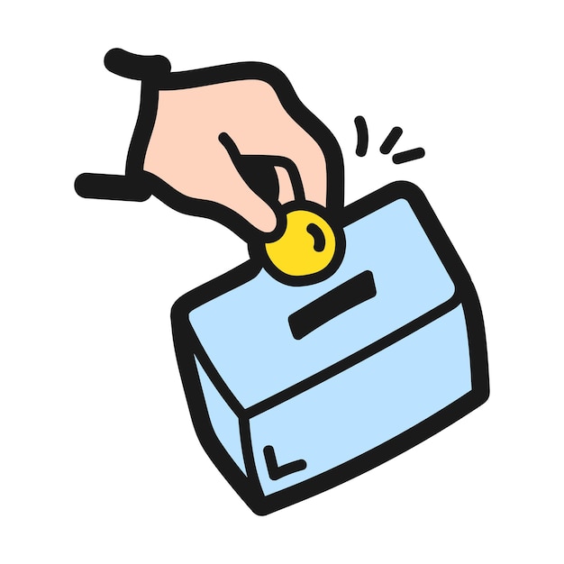 Hand Inserting Coin into Voting Ballot Box | Jiffy Designs