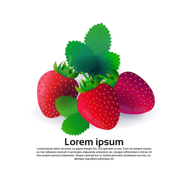 Vibrant Strawberry Cluster with Fresh Green Leaves | Jiffy Designs