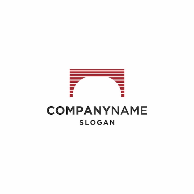 Minimalist Red and Black Arch Logo Design | Jiffy Designs