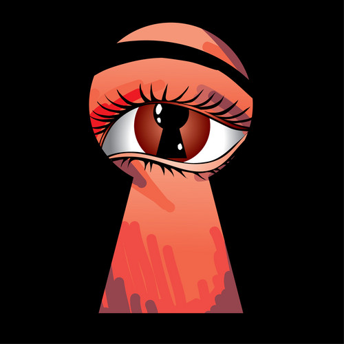 Vector Look Is In A Keyhole | Jiffy Designs