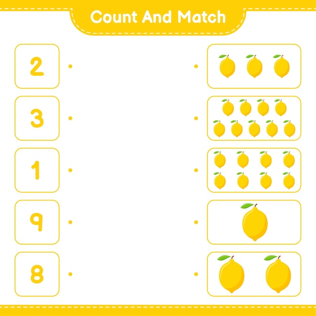 Lemon Counting Game Teaches Number Recognition | Jiffy Designs