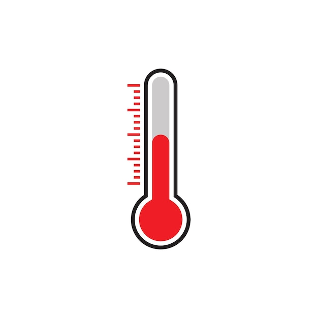 Vibrant Thermometer Icon Depicting Temperature Levels | Jiffy Designs