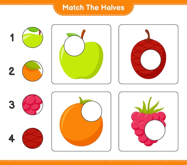 Vibrant Fruit Halves: Match the Colorful Pairs | Jiffy Designs