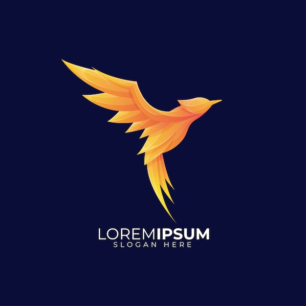Vibrant Phoenix Soaring Against Midnight Blue Background | Jiffy Designs