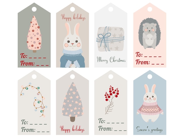 Delightful Holiday Gift Tags with Whimsical Illustrations | Jiffy Designs