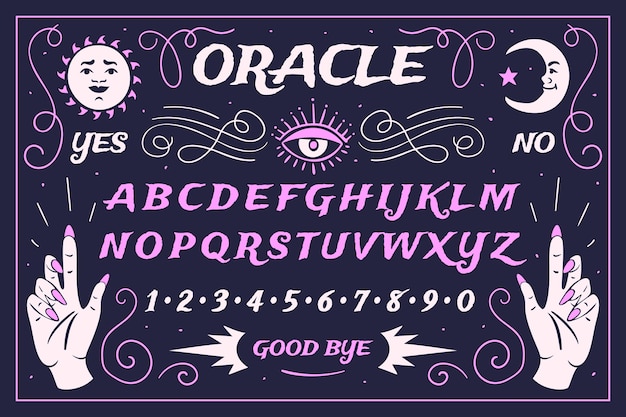 Mystical Oracle Board with Celestial Symbols and Alphabet | Jiffy Designs