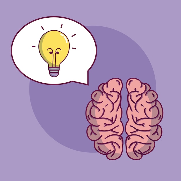 Bright Idea Emerging from a Stylized Brain Illustration | Jiffy Designs