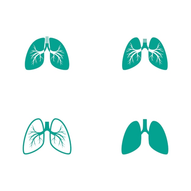 Vibrant Lung Icons Depicting the Respiratory System | Jiffy Designs