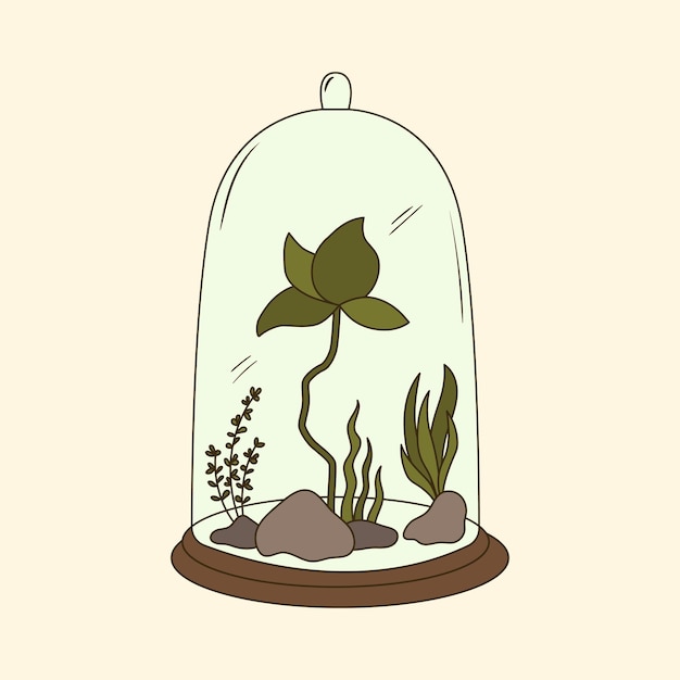 Enchanted Terrarium with Whimsical Leaf and Floral Elements | Jiffy Designs
