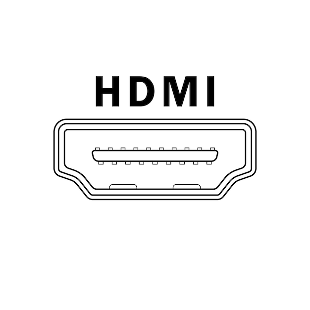 Minimalist Illustration of HDMI Port Connector | Jiffy Designs