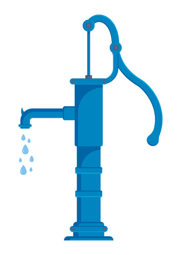 Hand Water Pump Vector Flat Design | Jiffy Designs