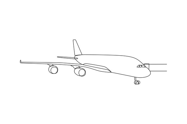 Sleek and Streamlined Passenger Jet Illustration | Jiffy Designs
