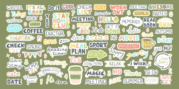 Vibrant Doodle Planner: Colorful Reminders for a Productive Life ...