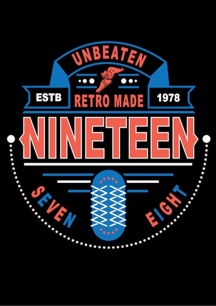 Retro-Inspired 'Nineteen' Logo with Unbeaten Branding | Jiffy Designs