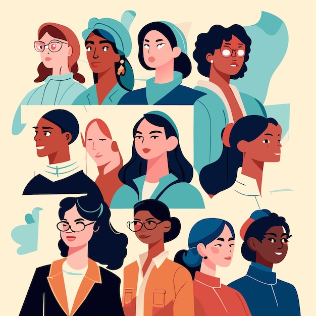Diverse Collection of Stylized Character Portraits | Jiffy Designs