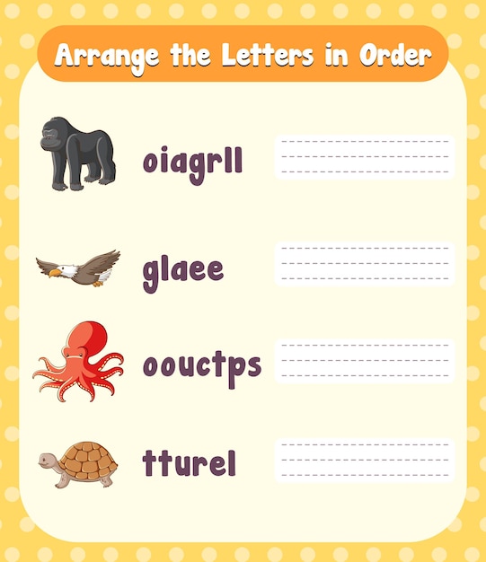 Arrange the Jumbled Letters into Captivating Animal Words | Jiffy Designs