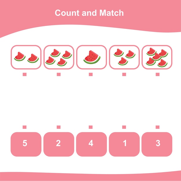 Playful Watermelon Counting and Matching Game | Jiffy Designs