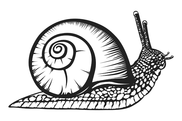 Intricate Spiral Snail Shell Silhouette | Jiffy Designs