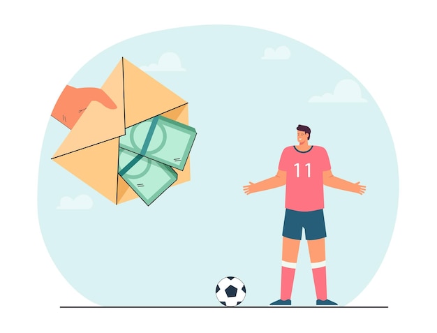 Vibrant Soccer Player Stands Beside Origami Dollar Sign | Jiffy Designs