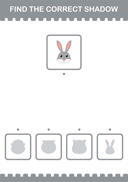 Discover the Rabbit's Matching Shadow | Jiffy Designs
