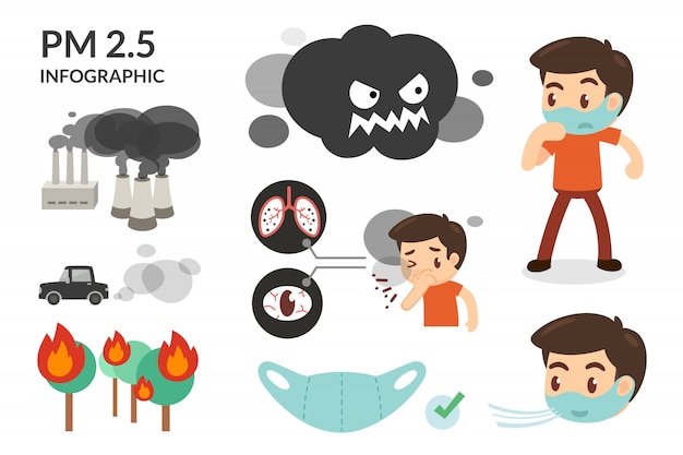 Informative Infographic on the Dangers of PM2.5 Pollution | Jiffy Designs