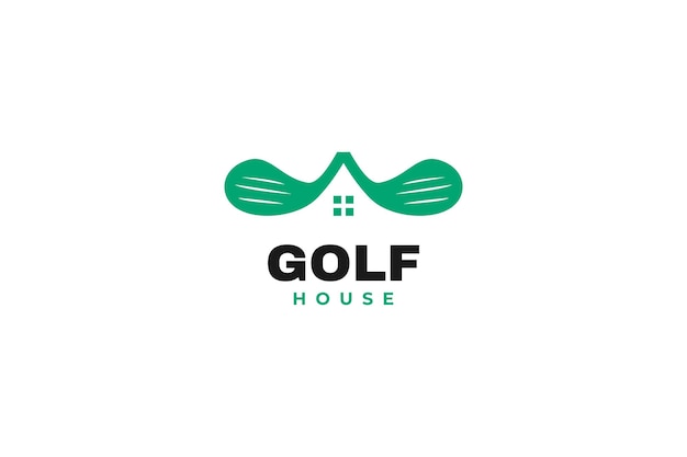 Vibrant Green Golf Club House Logo Design | Jiffy Designs