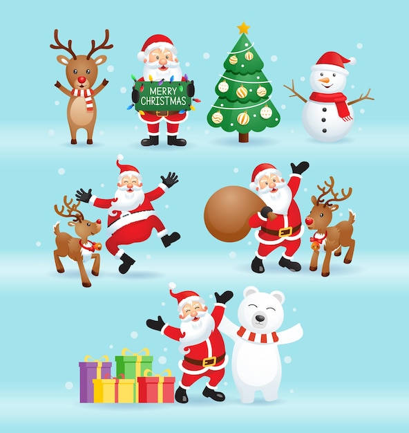 Jolly Christmas Characters Celebrating the Holiday Season | Jiffy Designs