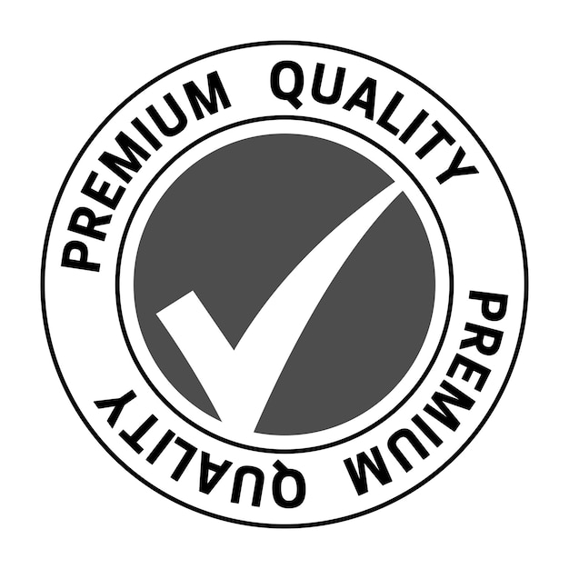 Striking Monochrome Premium Quality Seal with Checkmark Emblem | Jiffy ...