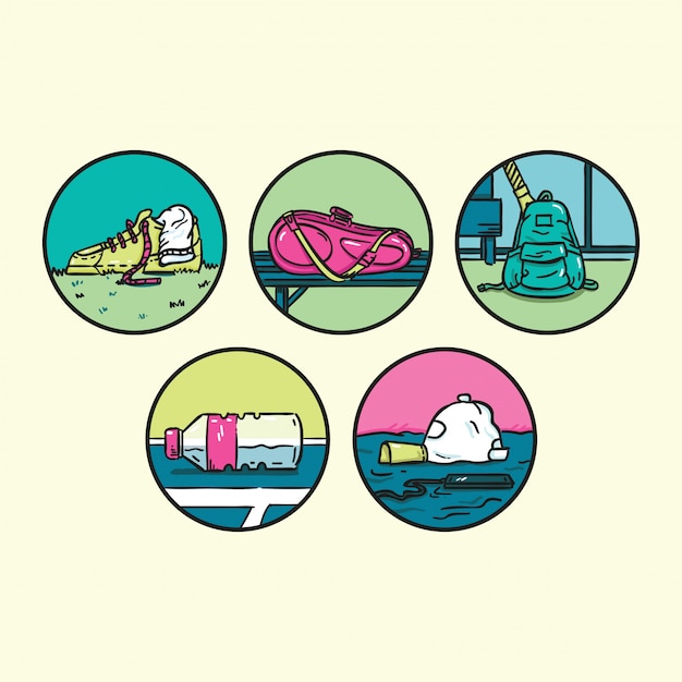 Vibrant Collection of Playful Illustrated Icons for Diverse ...