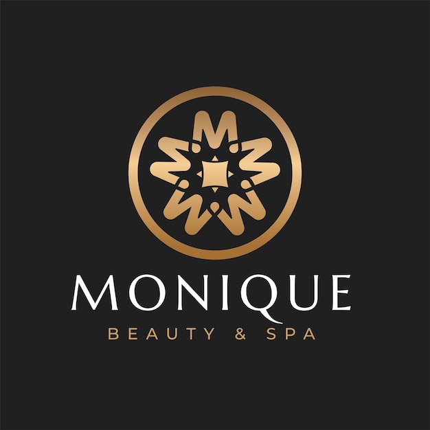 Elegant Floral Logo for Monique Beauty & Spa | Jiffy Designs
