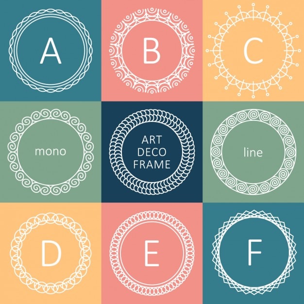 Intricate Monogram Frames with Diverse Styles and Color Schemes | Jiffy ...