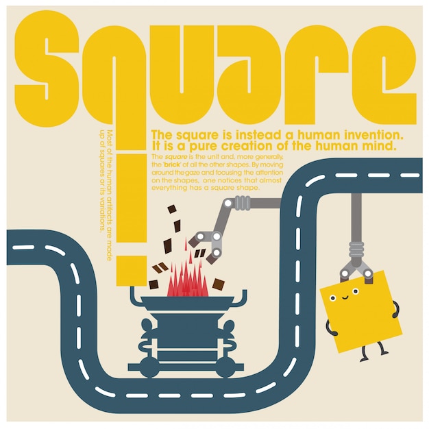 Vibrant Roadmap to Invention: Square's Whimsical Journey | Jiffy Designs