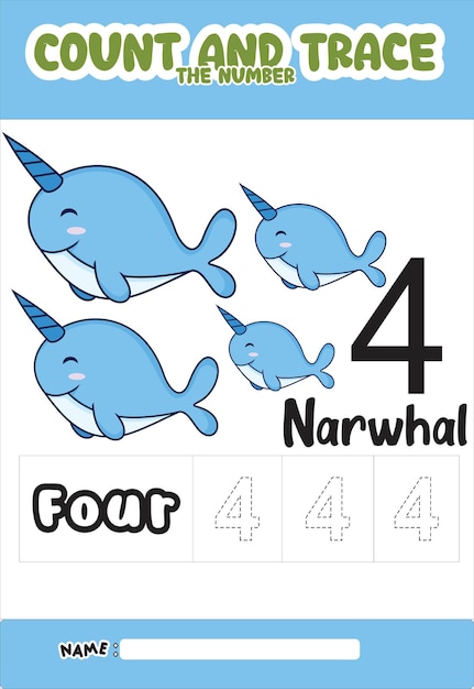 Counting and Tracing Narwhals, the Unique Marine Creatures | Jiffy Designs