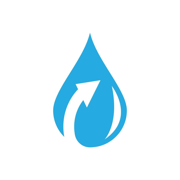Refreshing Water Drop with Upward Arrow Symbol | Jiffy Designs