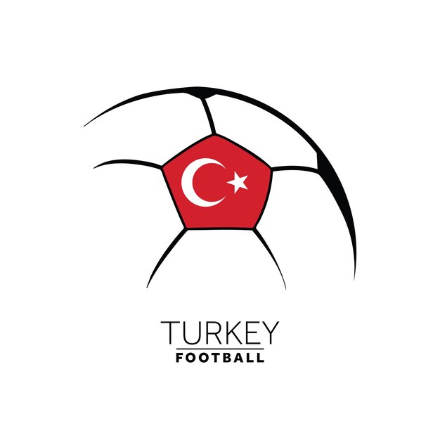 Iconic Turkish Football Emblem with Vibrant Flag Design | Jiffy Designs