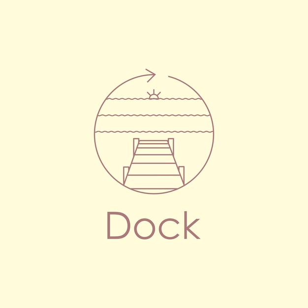 Minimalist Dock Icon with Serene Landscape | Jiffy Designs