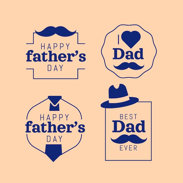 Vibrant Father's Day Emblem Collection with Retro Flair | Jiffy Designs