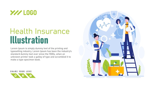 Vibrant Illustration of Global Health Insurance Solutions | Jiffy Designs