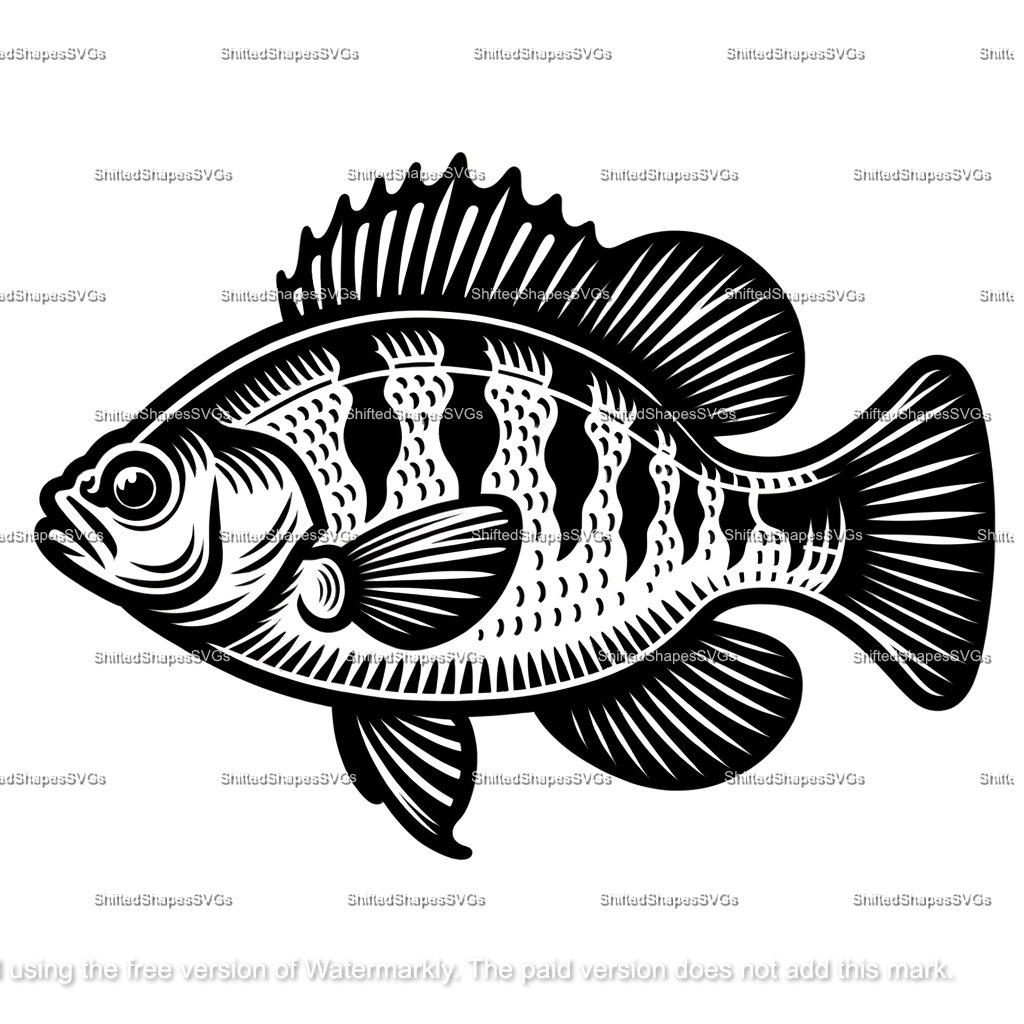 Bluegill Fish SVG Bundle - 5 Exquisite Aquatic Designs | Jiffy Designs