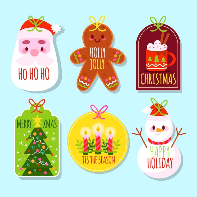 Festive Collection of Vibrant Christmas Stickers and Tags | Jiffy Designs