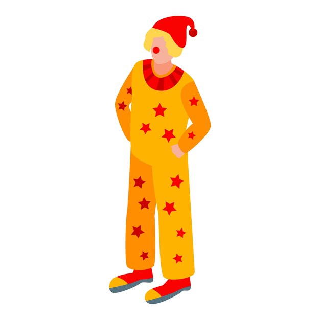 Vibrant Star-Patterned Clown Figure in Cheerful Pose | Jiffy Designs