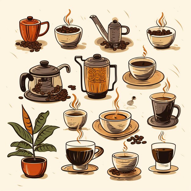 Vibrant Collection of Artful Coffee and Tea Accoutrements | Jiffy Designs