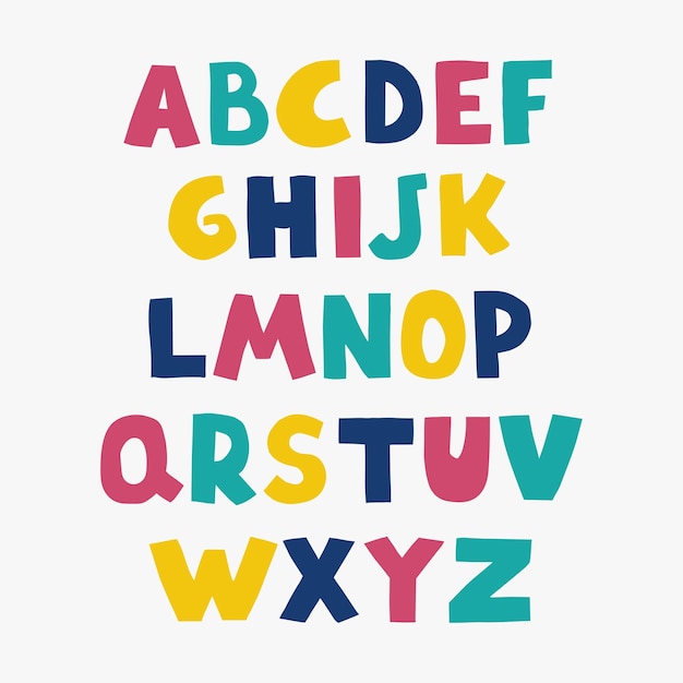 Vibrant Alphabet Poster with Playful Lettering Design | Jiffy Designs