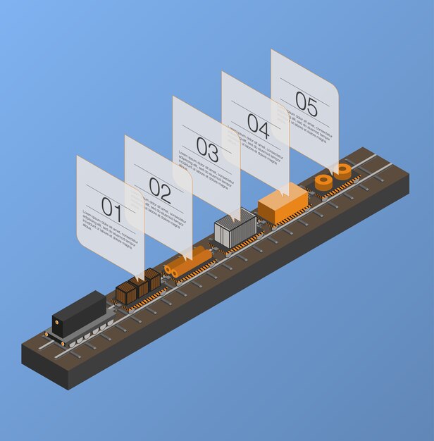 Isometric Infographic with Numbered Milestones on a Pathway | Jiffy Designs