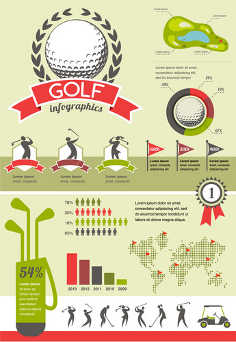 Golf Vector Infographics With Elements | Jiffy Designs