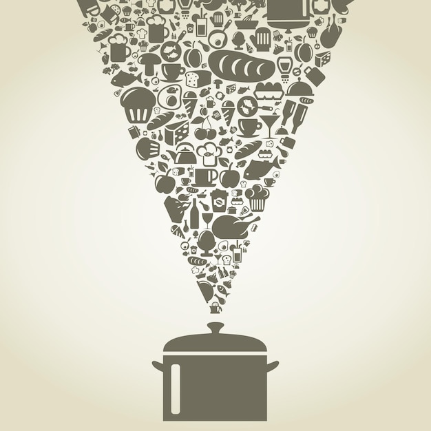 Culinary Collage: A Melting Pot of Kitchen Icons | Jiffy Designs