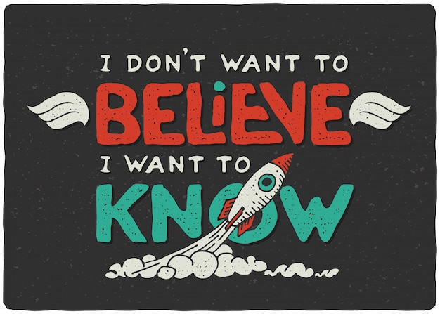 Inspiring Typographic Illustration with Rocket and Motivational Slogan ...